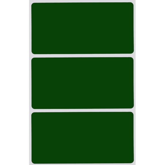 Royal Green Rectangular Color Coding Stickers Name Tag Labels 4" x 2 ...