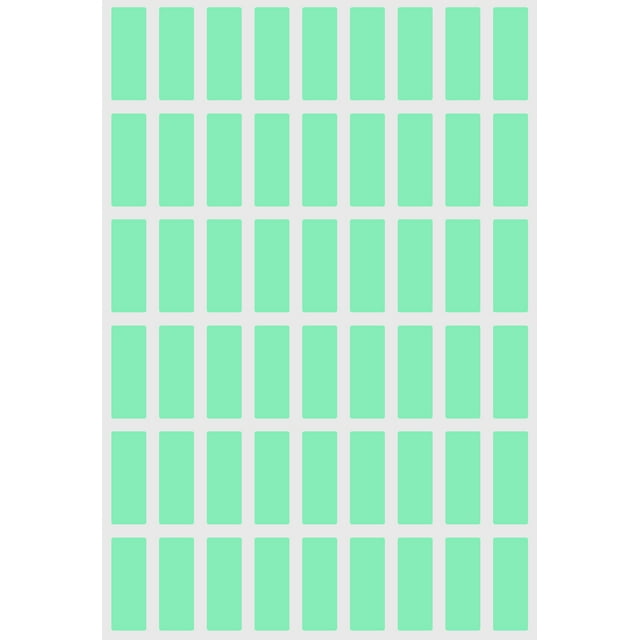 Royal Green Rectangular Colored Labels 1 inch x 3/8 inch - Pastel Green ...