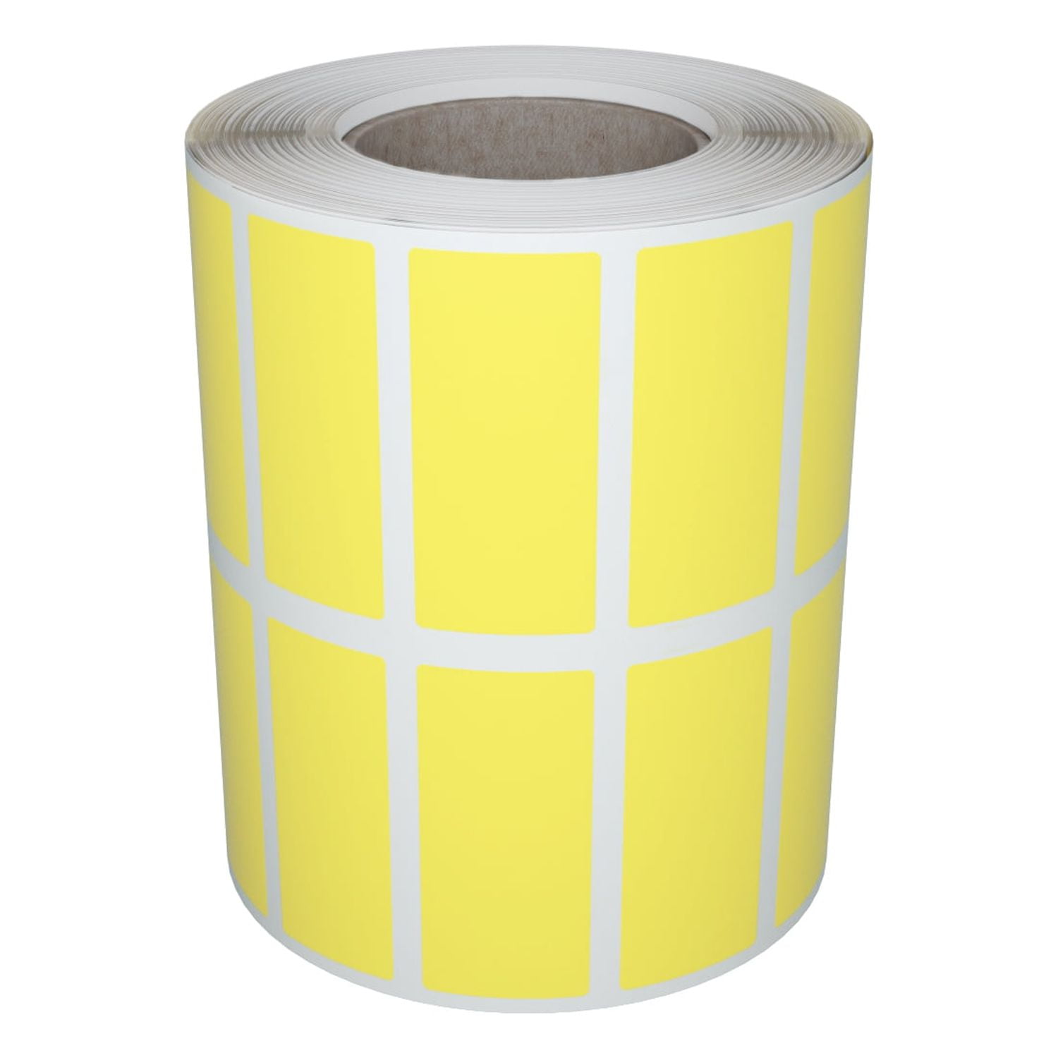 Royal Green Rectangular Label 25mmx10mm Sticker Roll in Pastel Yelllow ...