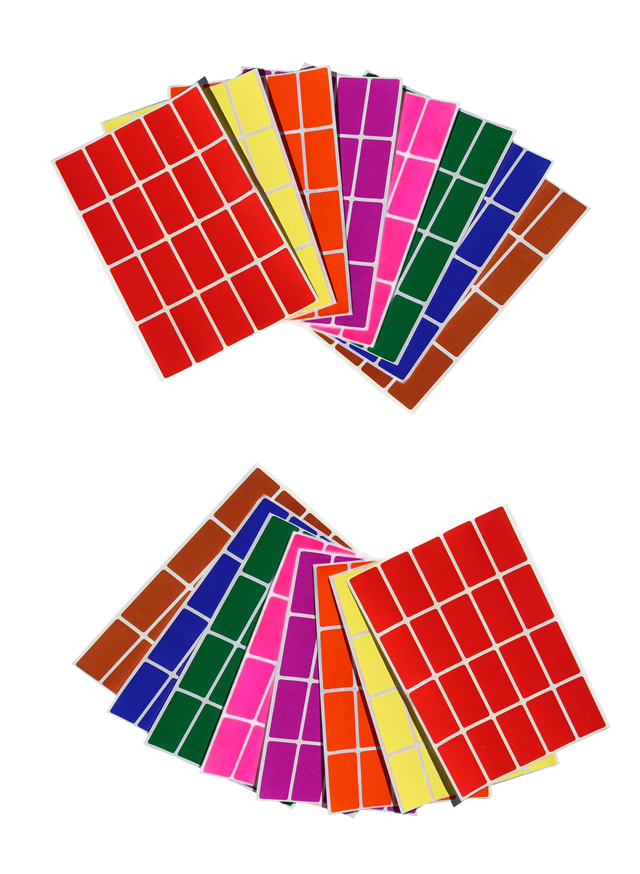 Royal Green Rectangular Labels 40mmx19mm Multi Color-Code Sticker ...