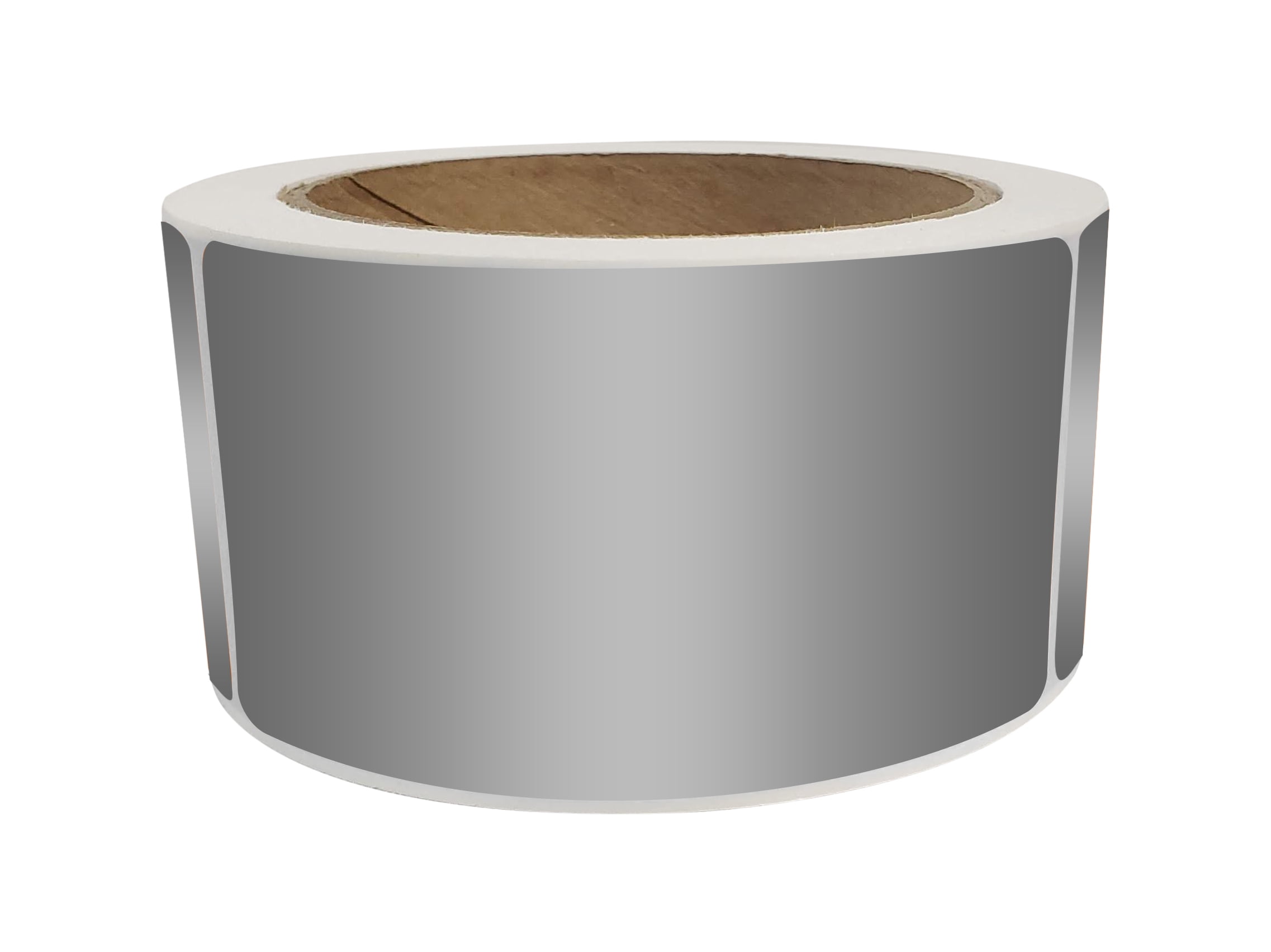 Royal Green Rectangular Labels 4x2 Metallic Silver Sticker Roll (7.5cm ...