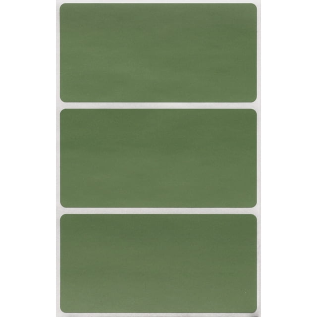 Royal Green Rectangular Name Tag Stickers Color-Coding Labels, 4" x 2 ...