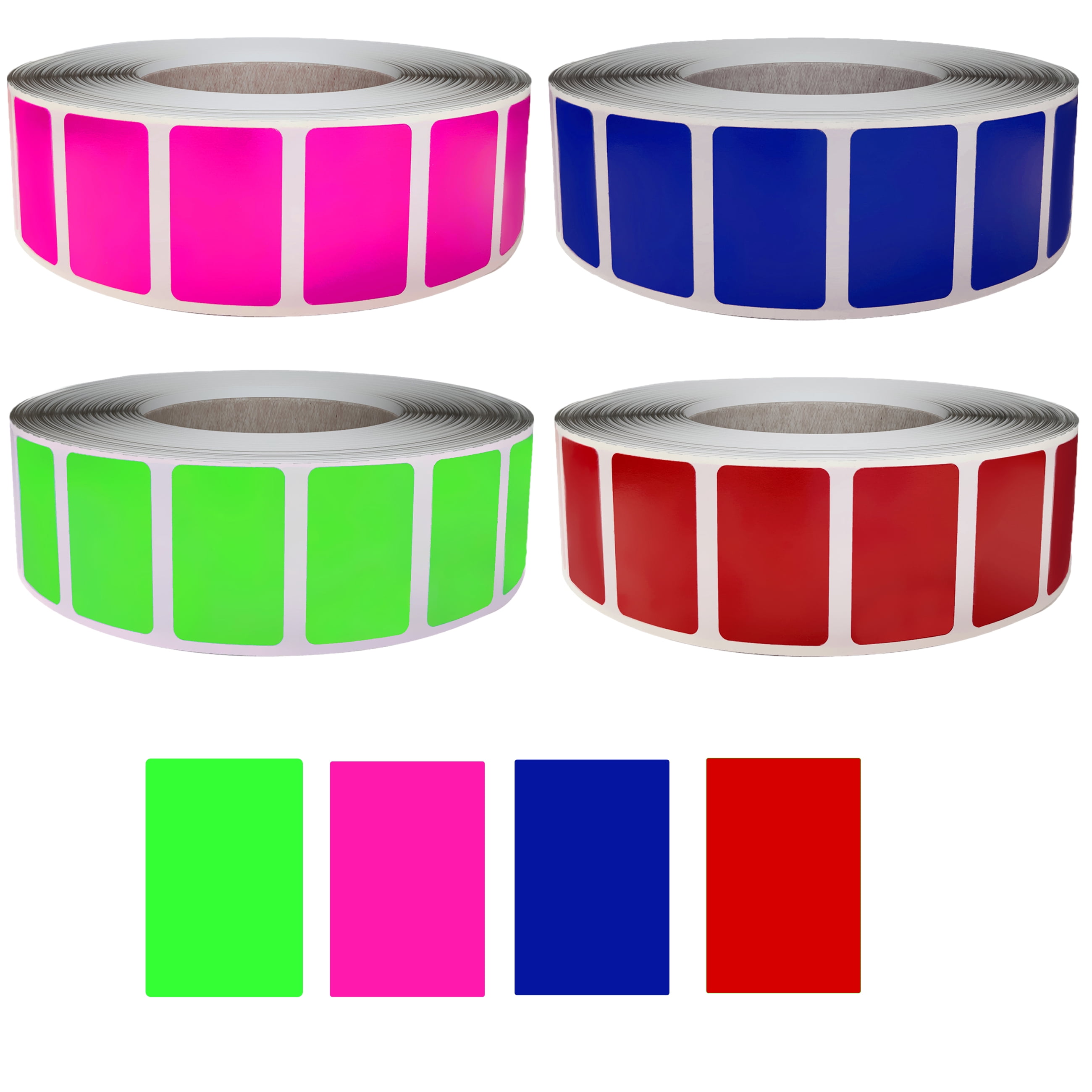 Royal Green Rectangular Removable Labels Sticker Rolls for File Folder ...