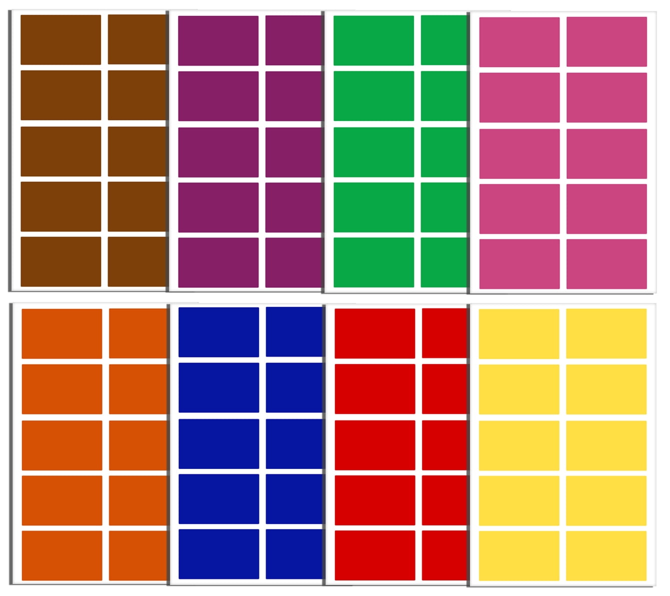 Royal Green Rectangular Stickers Storage Labels for Bins in 8 Assorted ...