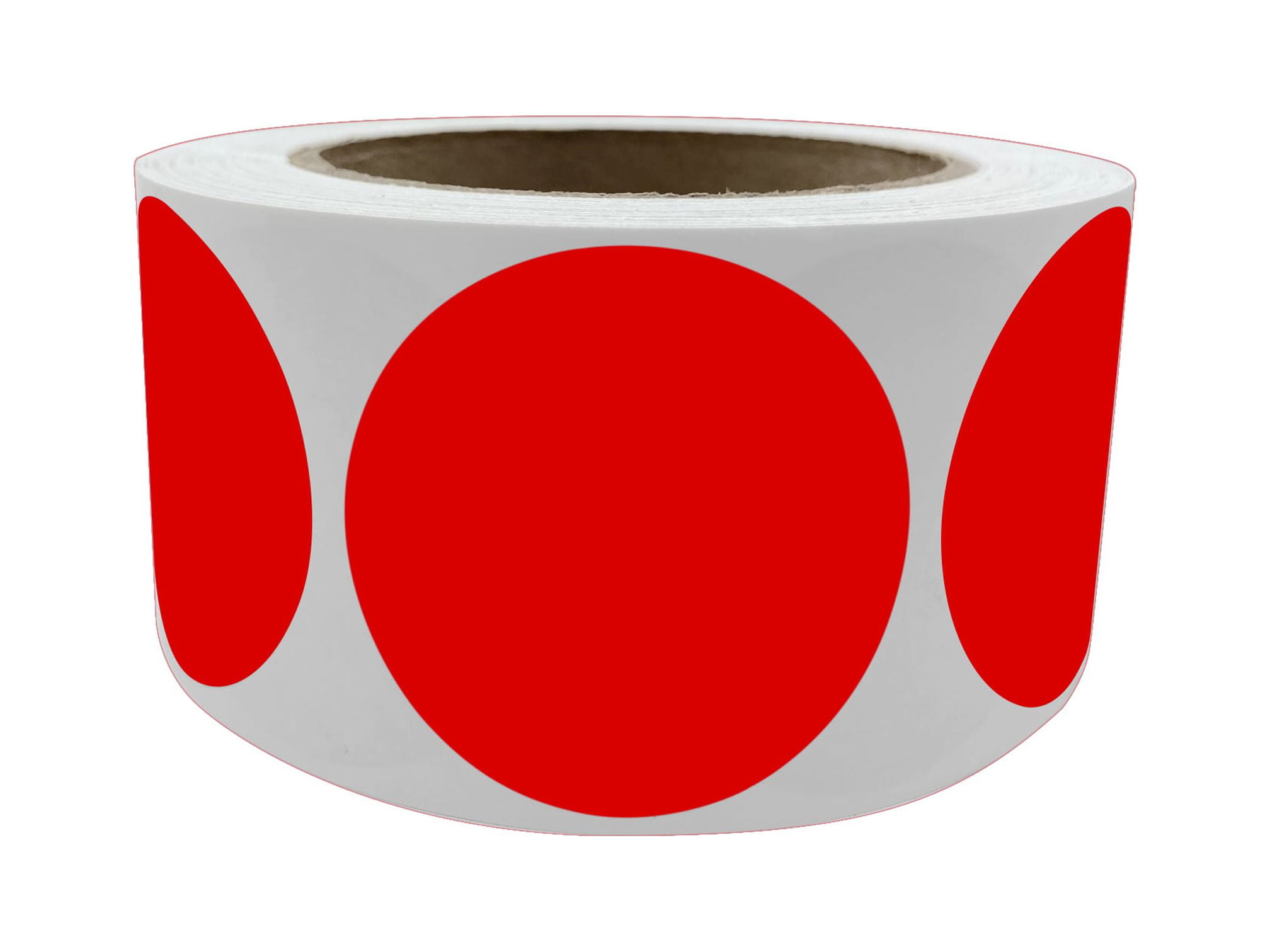 Royal Green Red Circle Sticker 2 inch Diameter - dot Labels Rolls ...