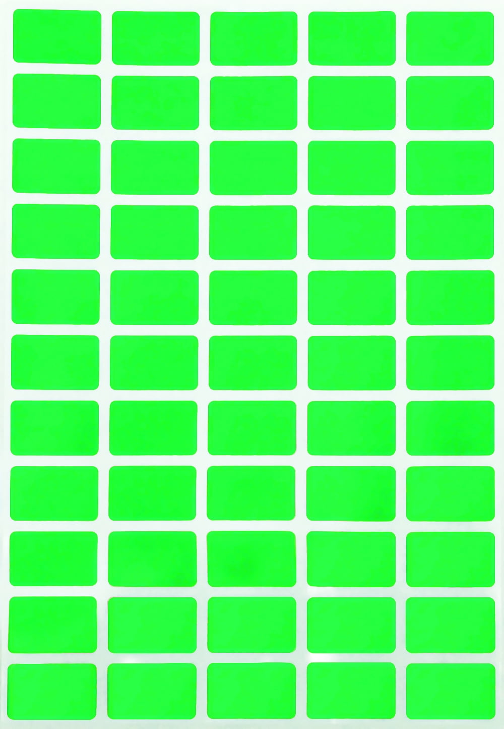 Royal Green Removable Sticker 1 inch x 5/8 inch Rectangular Writable ...