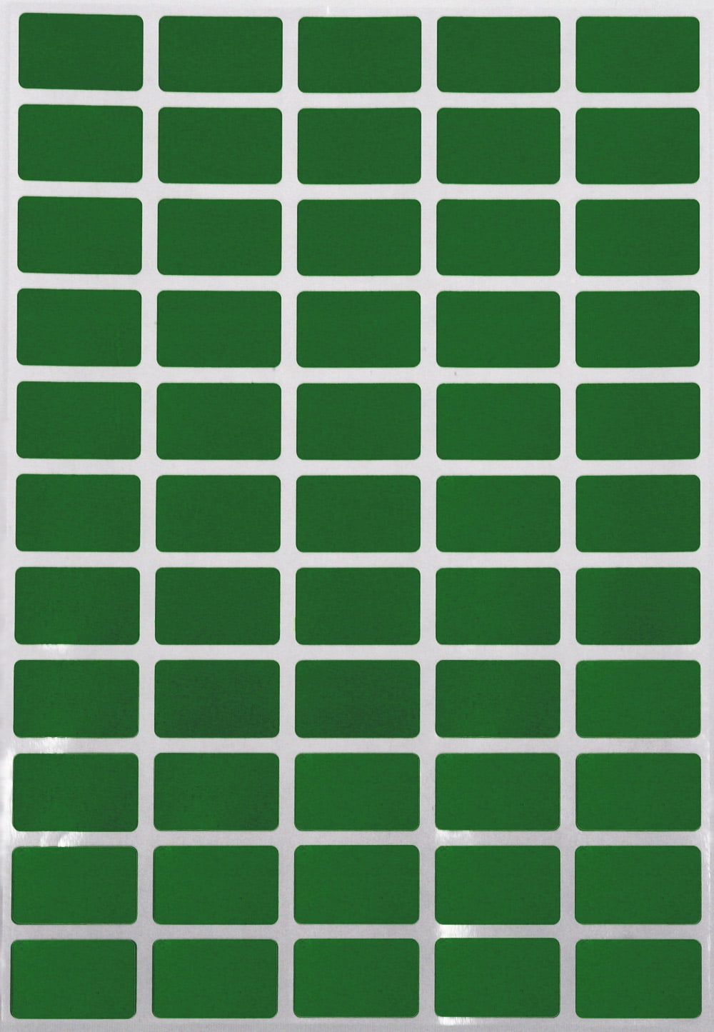 Royal Green Removable Stickers 1 inch x 5/8 inch - Rectangular Label in ...