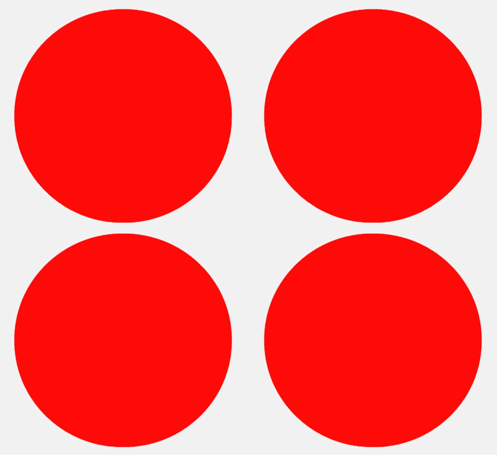 Royal Green Round 3 Inch Neon Red Write-On Surface Sticker 75MM Dot ...