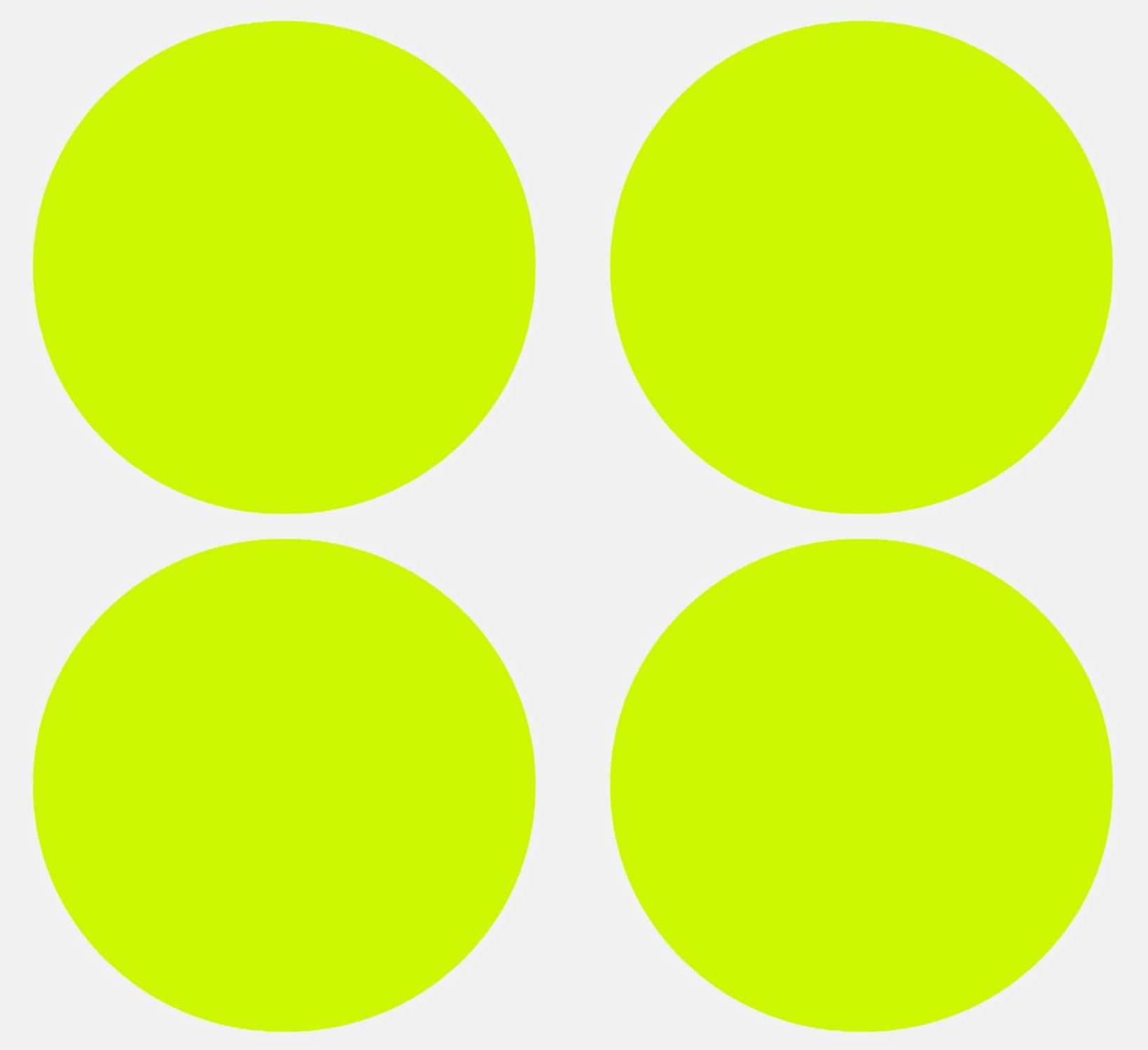 Royal Green Round Bright Labels 3 Inch (7.5CM) Large Neon Yellow ...