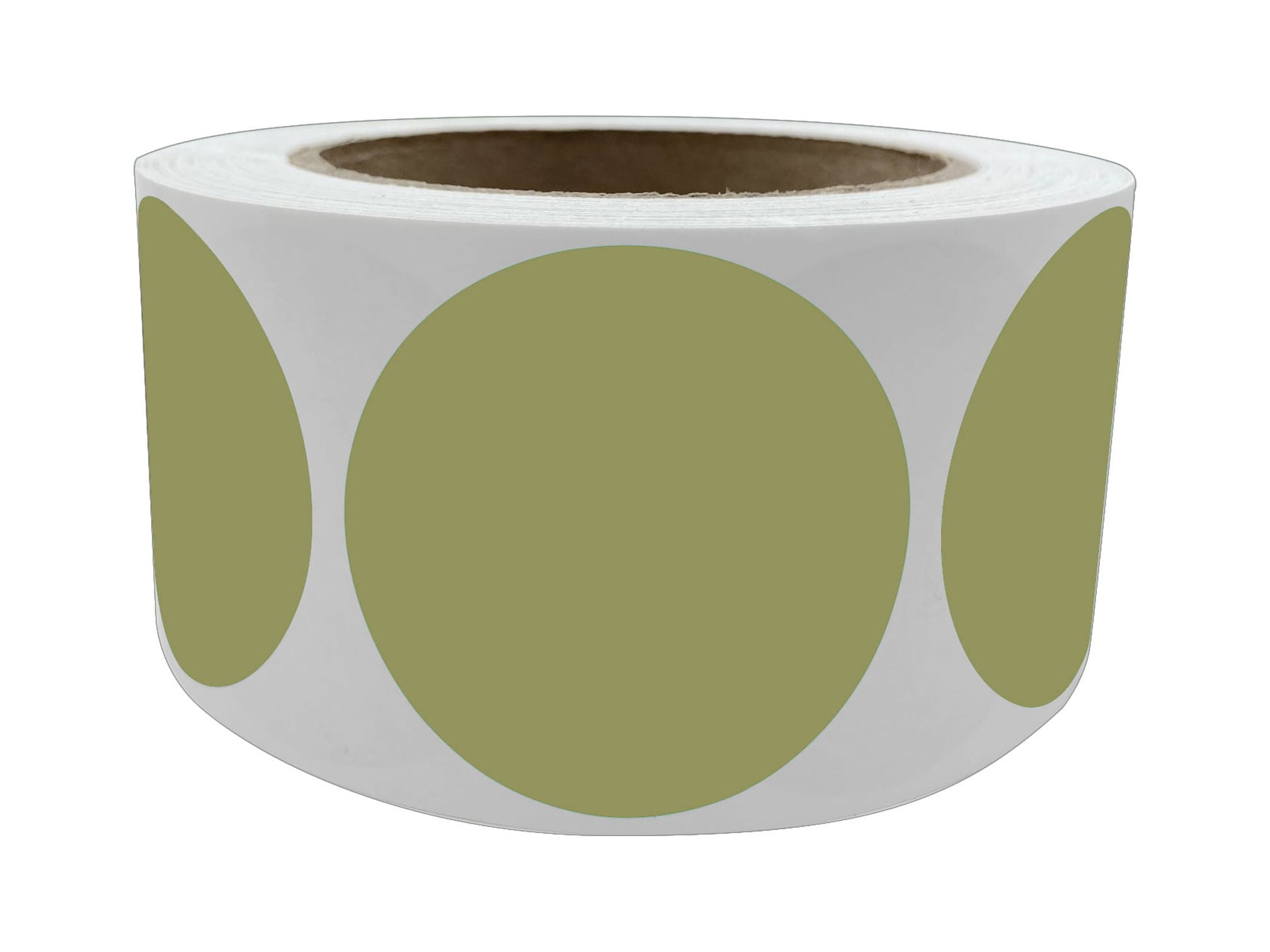 Royal Green Round Code Sticker Roll 2 inch Olive Green Storage Labels ...