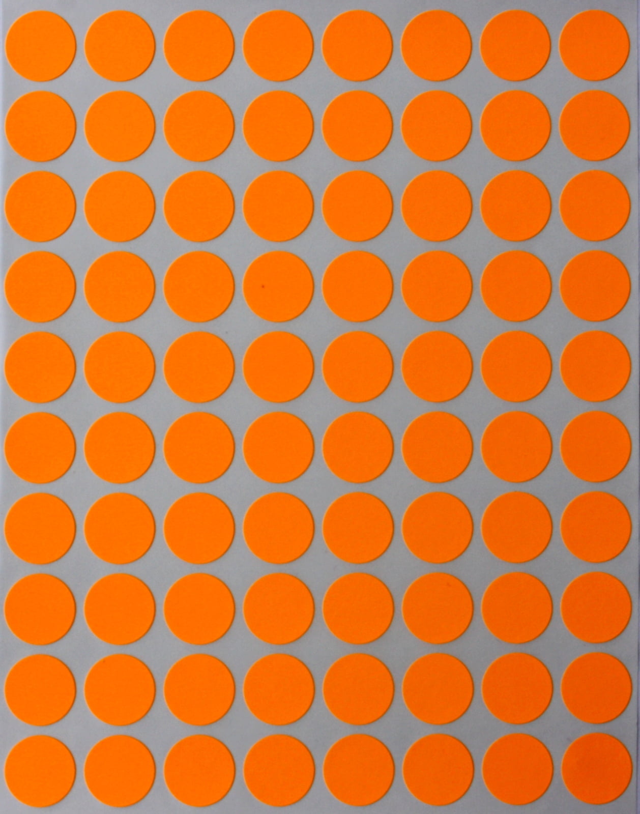 Royal Green Round Color Coding Labels 1/2 inch (13mm) Neon Orange Dot ...