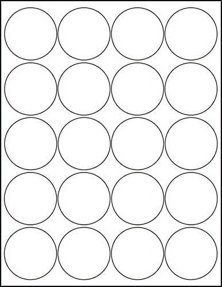 Royal Green Round Labels for Laser and Inkjet Printers Template ...