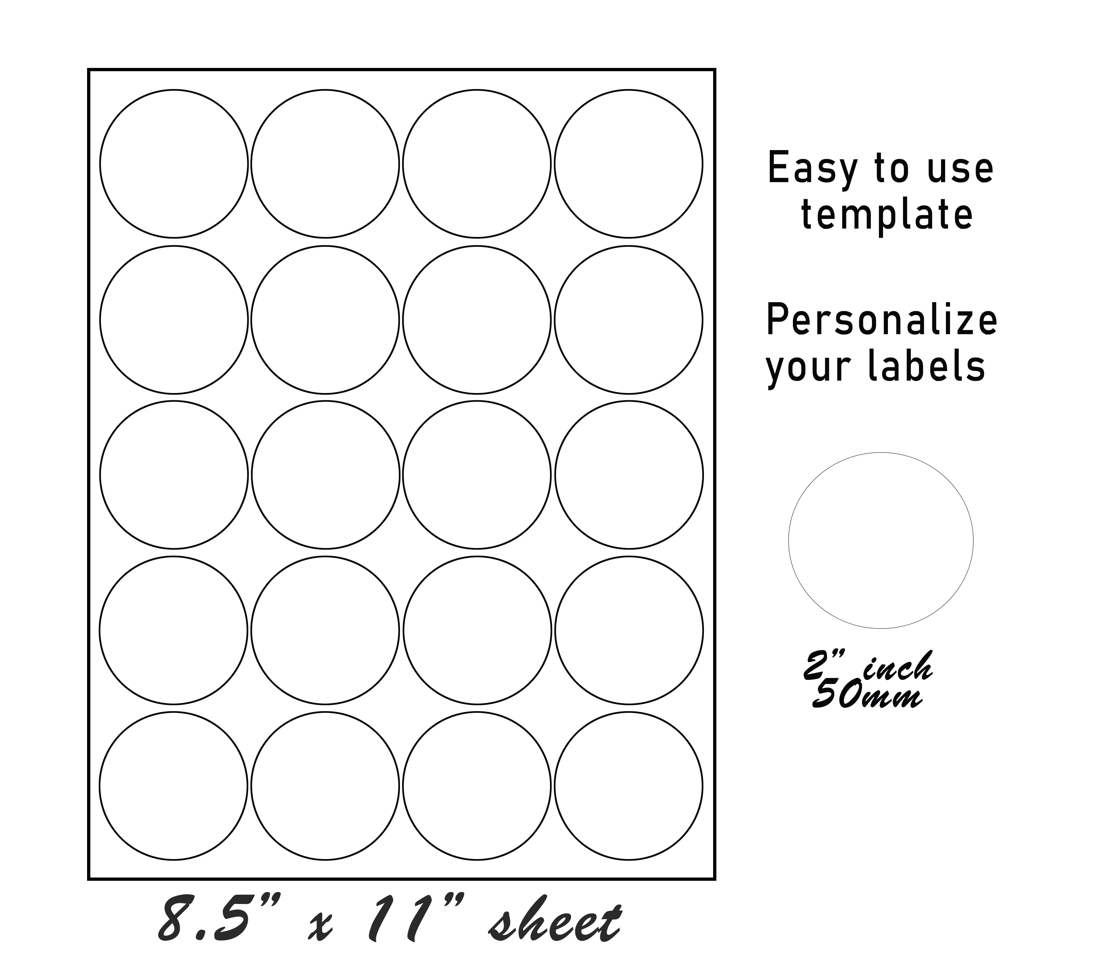 Royal Green 2-inch Printable Round Labels, 152 Pack + Bonus Colored ...
