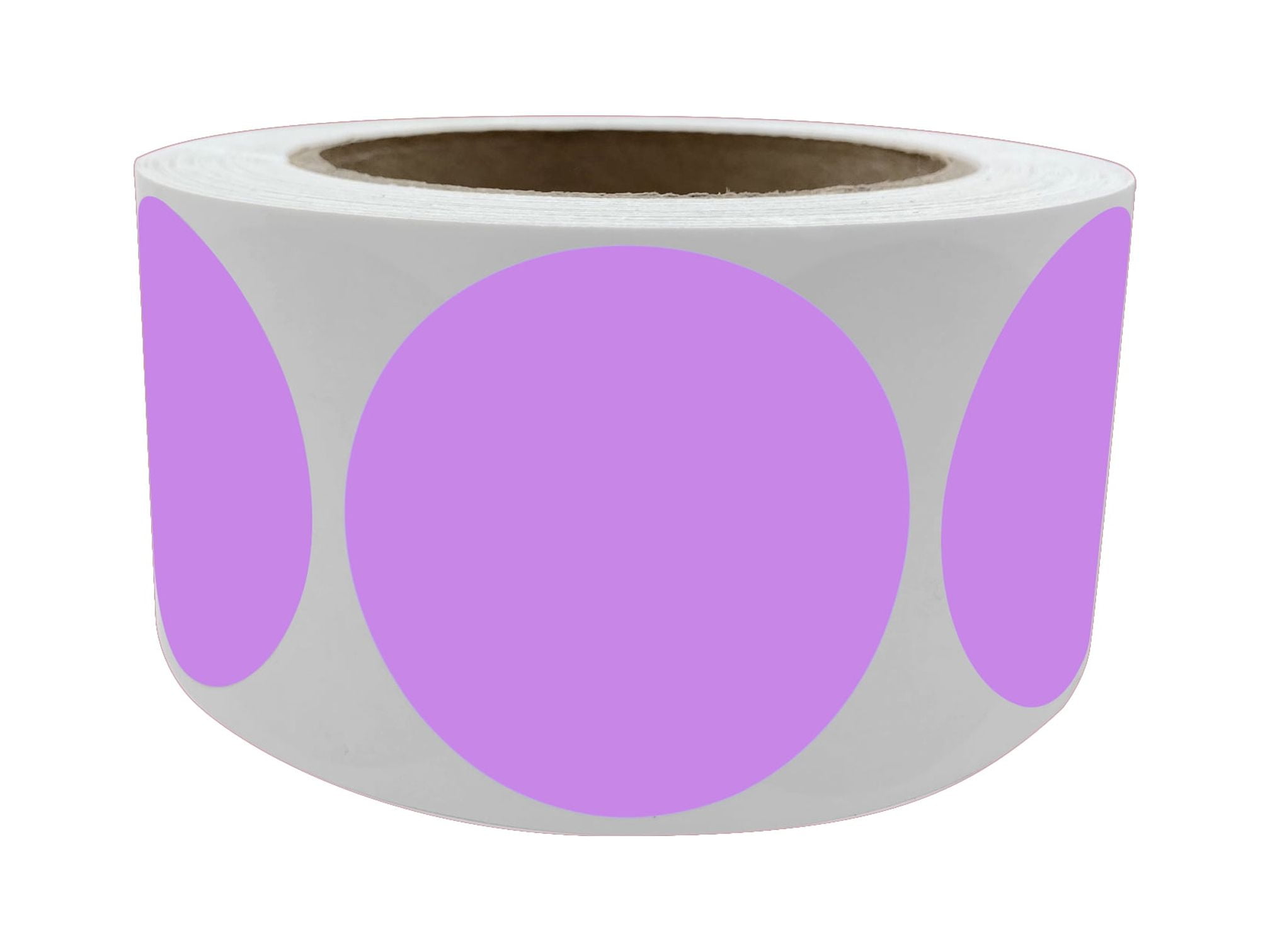 Royal Green Round Permanent Labels 3 inch Pastel Purple Labels Rolls ...