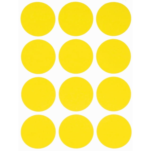Royal Green Round Stickers Colored Labels in Yellow 1.5 inch (38 mm ...