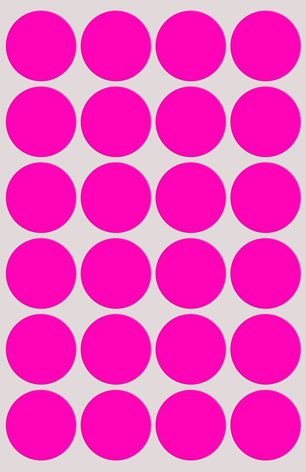 Royal Green Round Stickers Labels 1 inch Sticker Dots Neon Pink 25mm ...