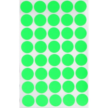 Royal Green Color-Coding Labels 1.25" inch Round Dot Stickers for ...