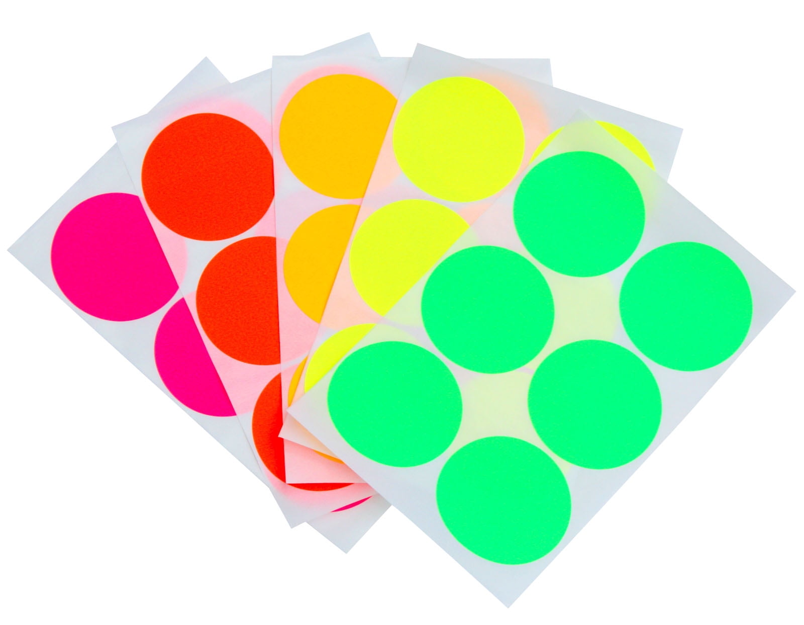 Royal Green Royal Green, Round 2" inch 5 Neon Flourescent Color Dot ...