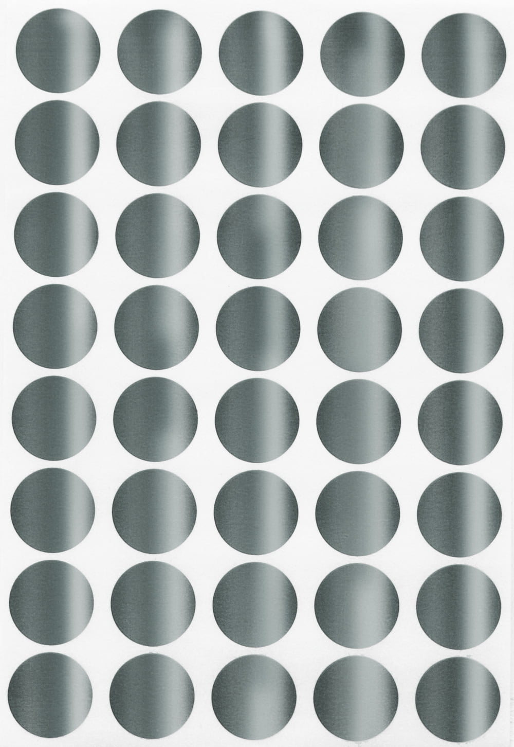 Royal Green Silver Foil Sticker Labels 19mm 1.9cm Round Stickers for ...