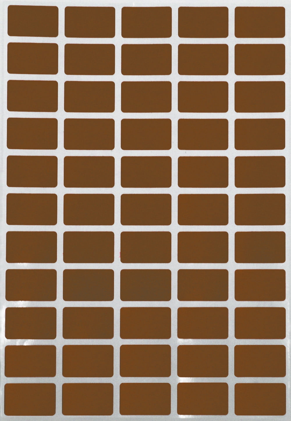 Royal Green Small Brown Rectangular Color Coding Sticker 25.5mm x 16mm ...