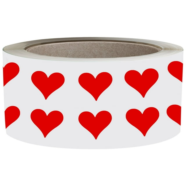 Royal Green Small Heart Stickers 1/2 inch Red Heart Sticker for Gift ...