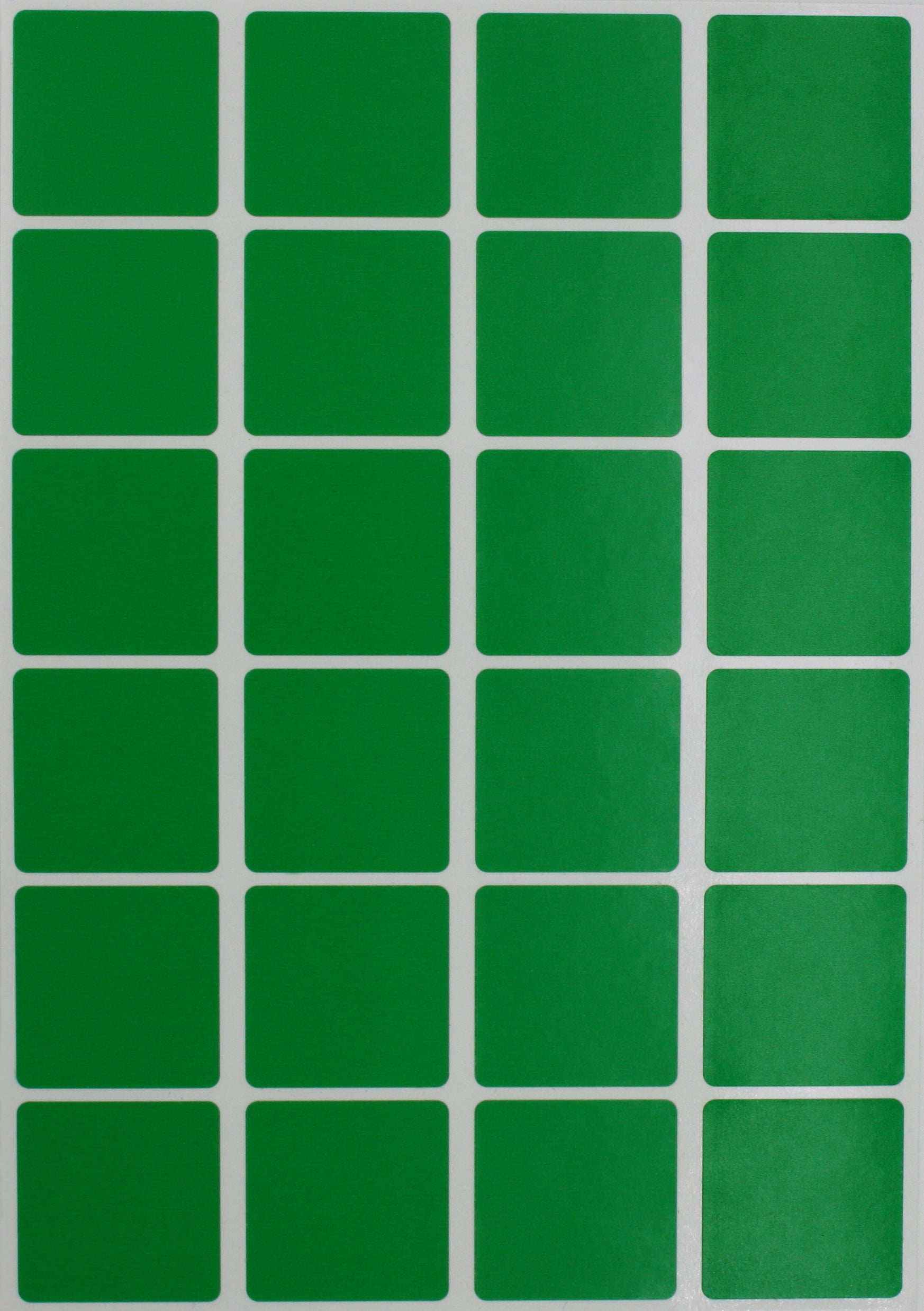 Royal Green Square Stickers Colored Labels in Green 25mm (1 Inch) - 600 ...