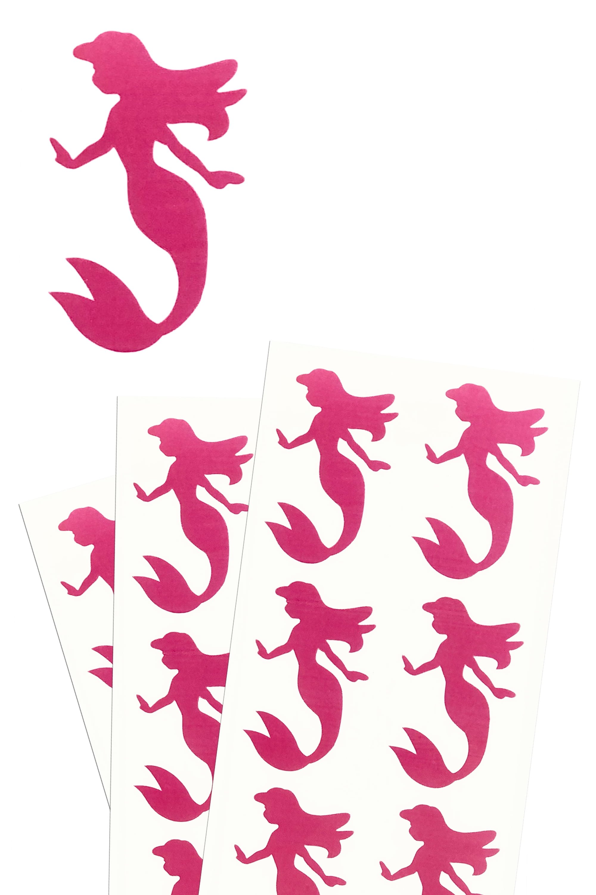 Royal Green Stickers Pink Mermaid Party Supplies 2 inch (50mm) - 40 ...