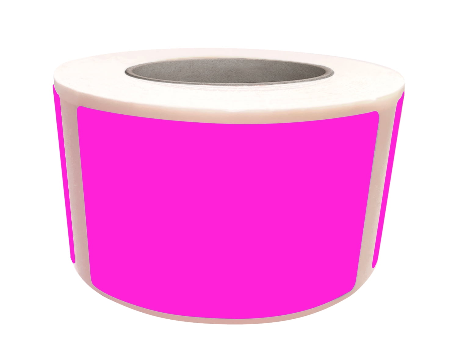Royal Green Sticky Labels 2x1.2 inch Rectangular Stickers in Neon Pink ...