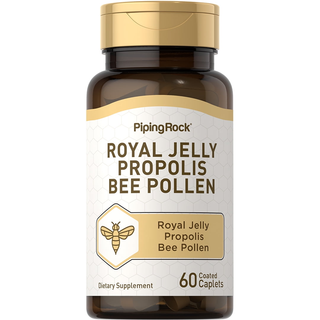 Piping Rock Royal Jelly, Propolis, Bee Pollen Benefits in Vegetarian ...