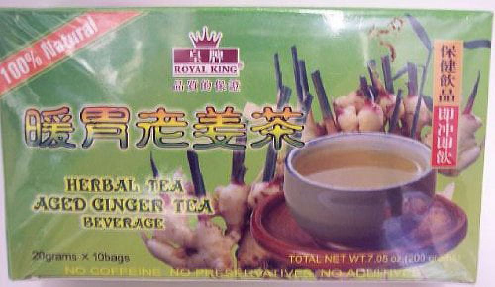 Royal King Herbal Tea Instant Aged Ginger Tea 20gx10bags - Walmart.com