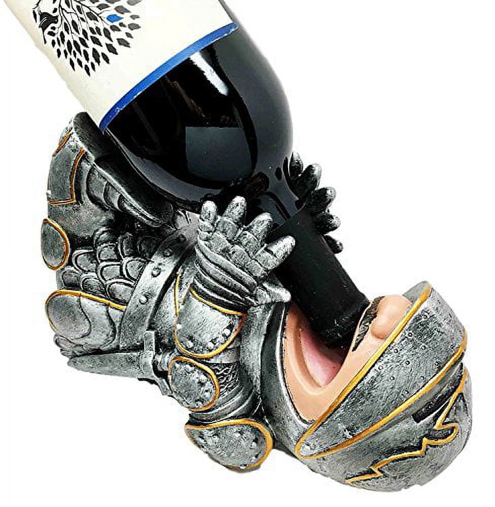Royal Knight Suit of Armor Wine Guzzler Holder Kitchen Decor Resin ...