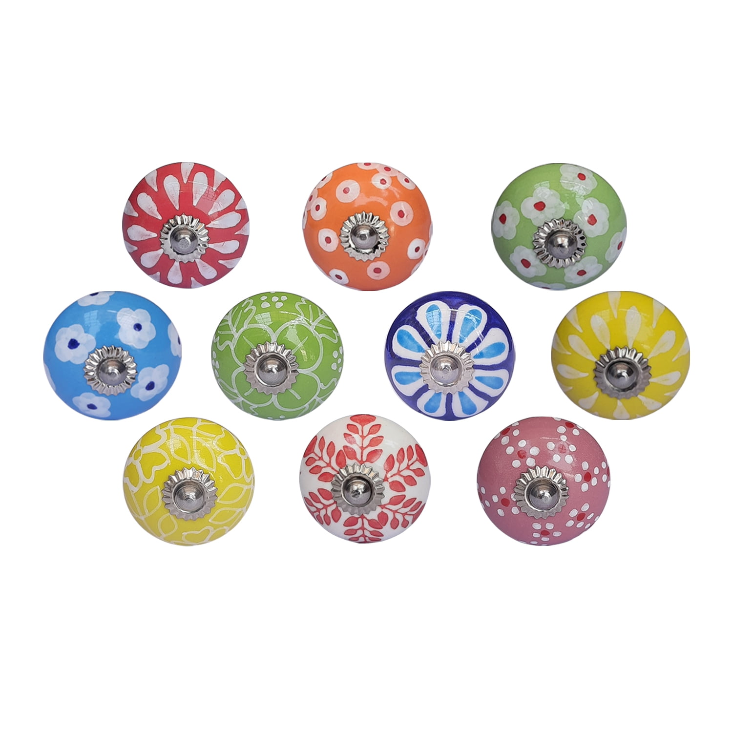 Royal Kraft Vintage Hand Painted Ceramic Pull Knobs for Kitchen Cabinet ...