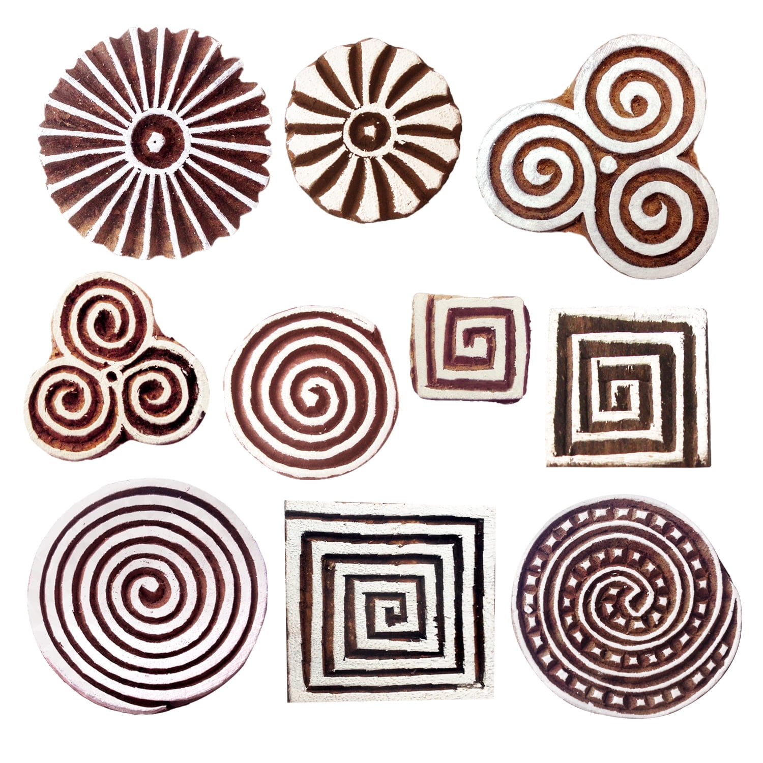 Royal Kraft Wooden Stamps for Henna Fabric Textile Paper Clay Pottery ...