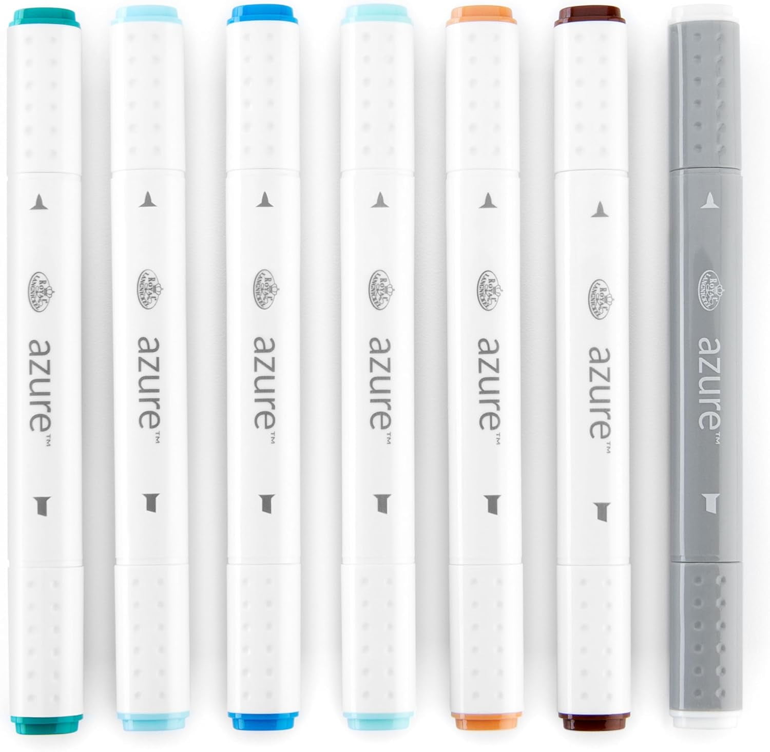 Royal & Langnickel Azure, 7pc Dual-Tip, Alcohol Based Marker Set ...