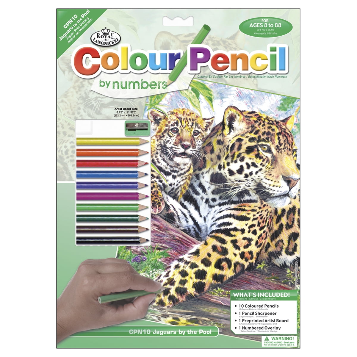 Royal & Langnickel Color Pencil By Number Kit 8.75"X11.75"-Jaguar ...