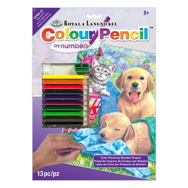 Pencil Works Color By Number Kit, 9" x 12" - Walmart.com