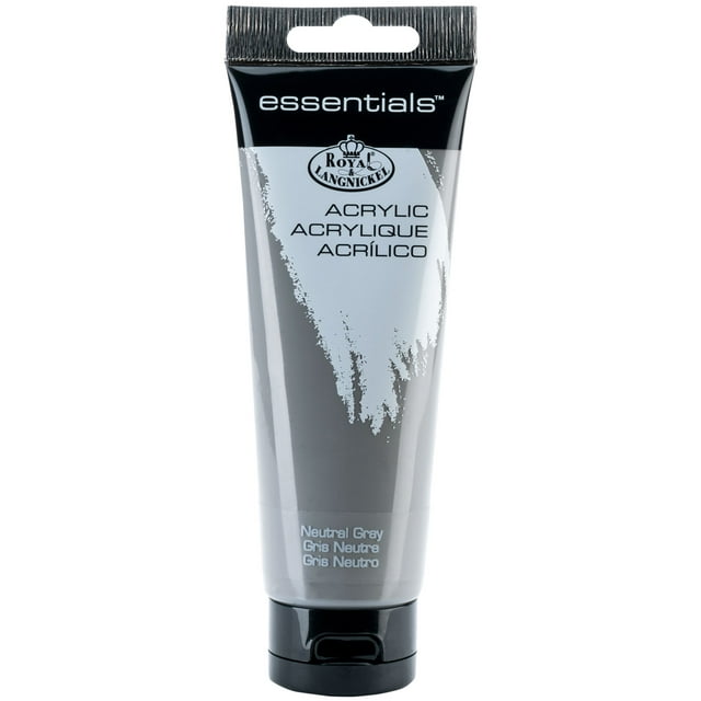 Royal & Langnickel Essentials 120ml Acrylic Paint Tube - Neutral Gray ...