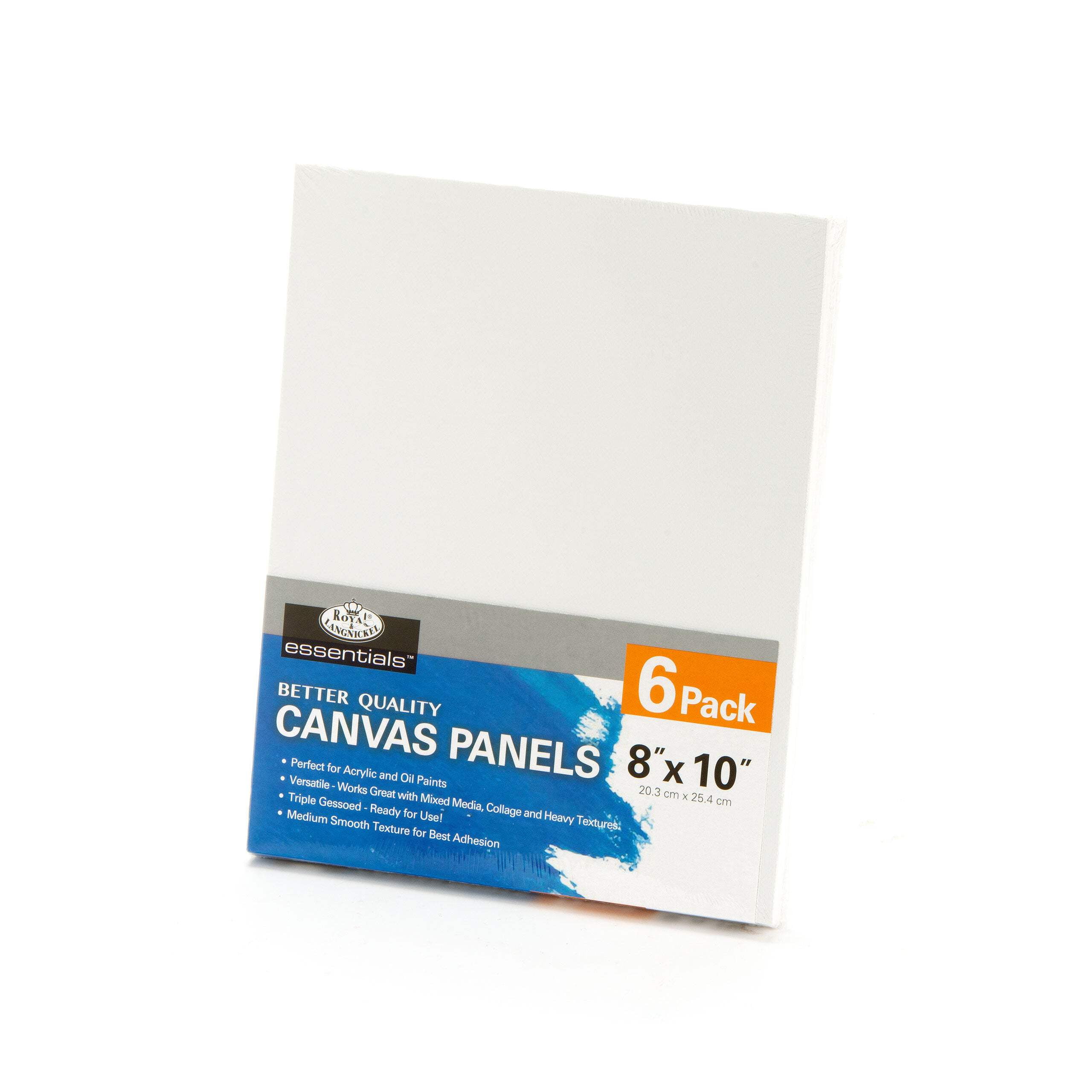 "Royal & Langnickel Essentials 8"" x 10"" Artist Canvas Panels, 6Pk for ...