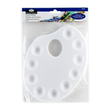 LotFancy 12 Small Plastic Paint Pallets for Kids, Painter Mixing Tray ...