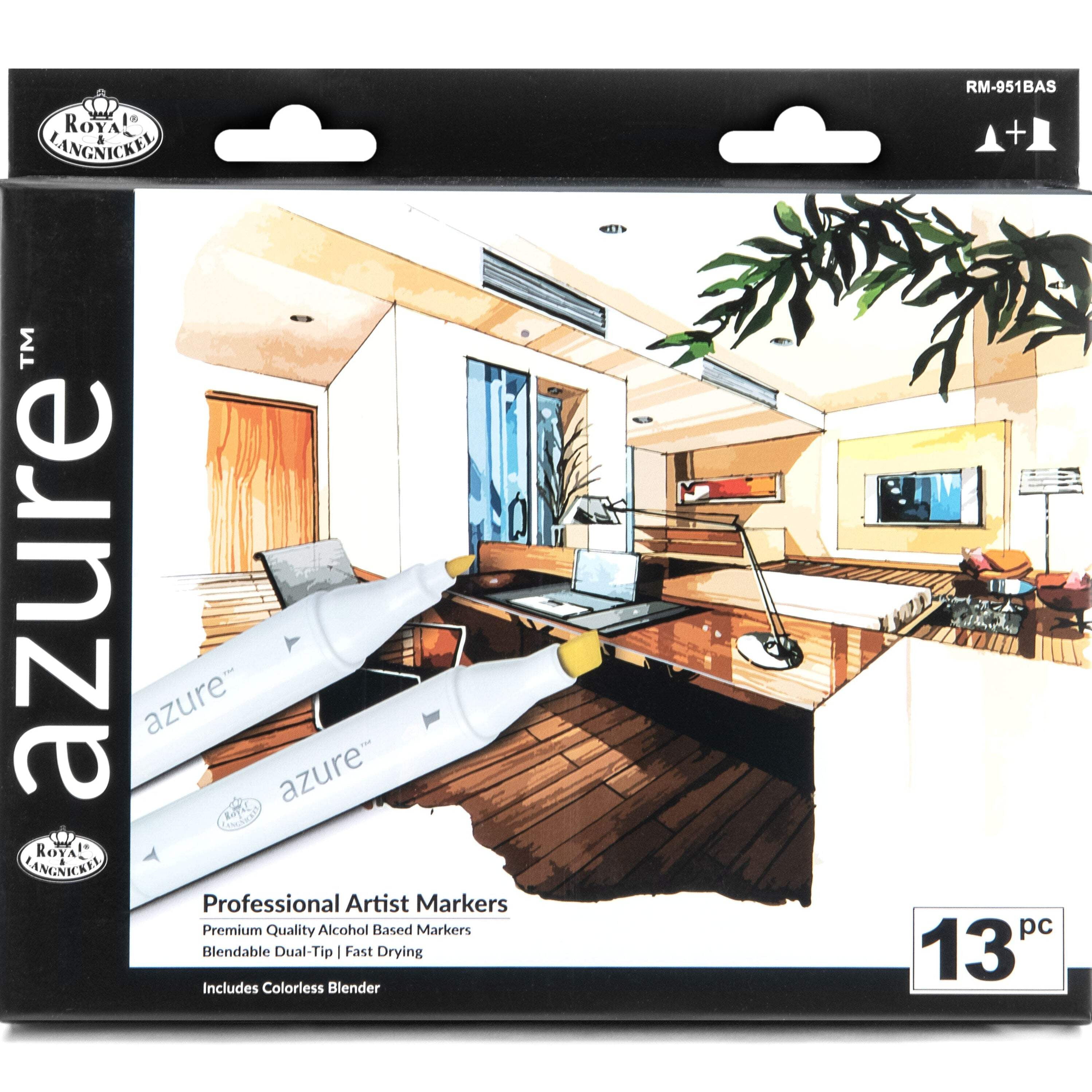 Royal & Langnickel Azure™ Marker Set - Basic Colors - Walmart.com
