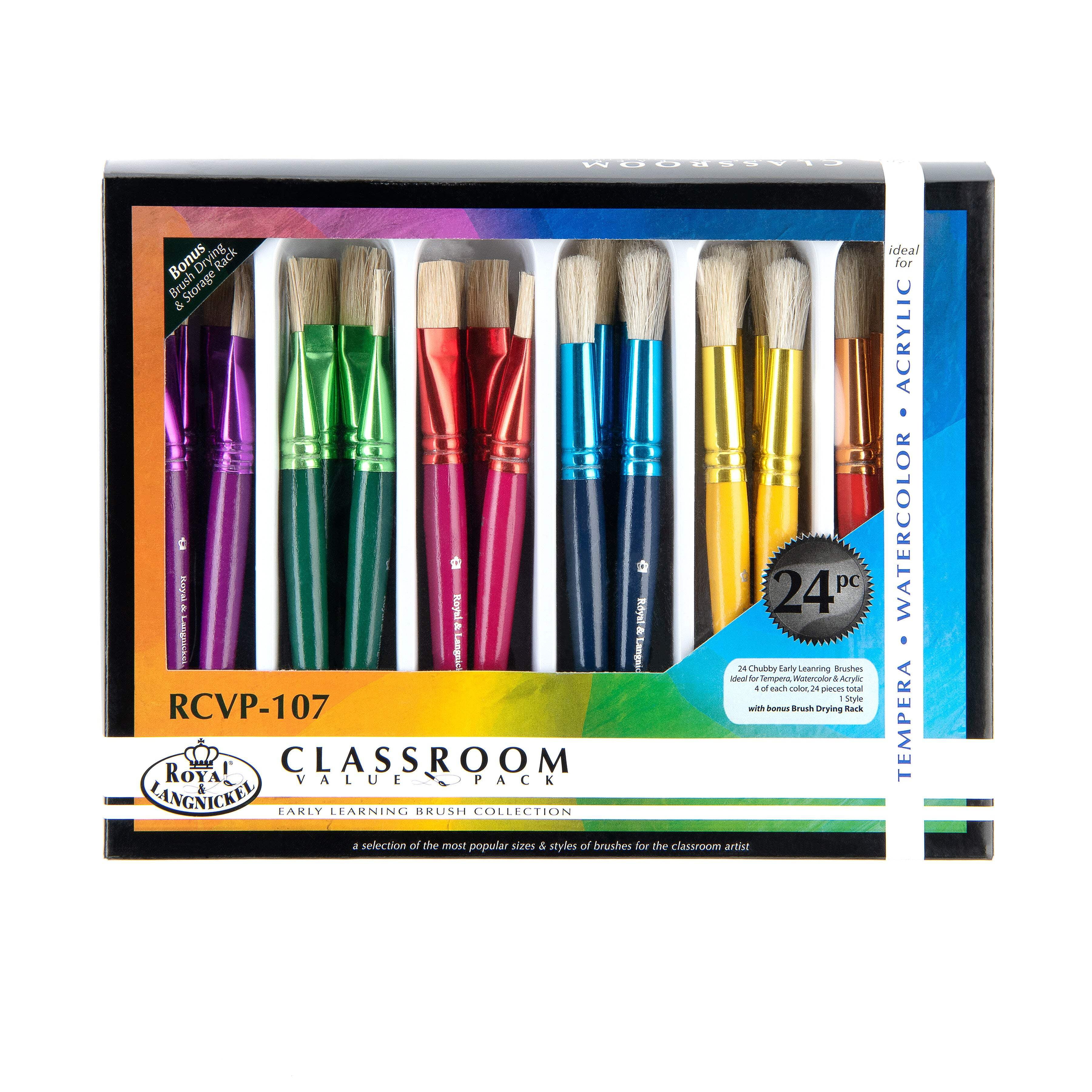 RCVP-107 | 24pc Chubby Early Learning Brush Classroom Value Pack ...