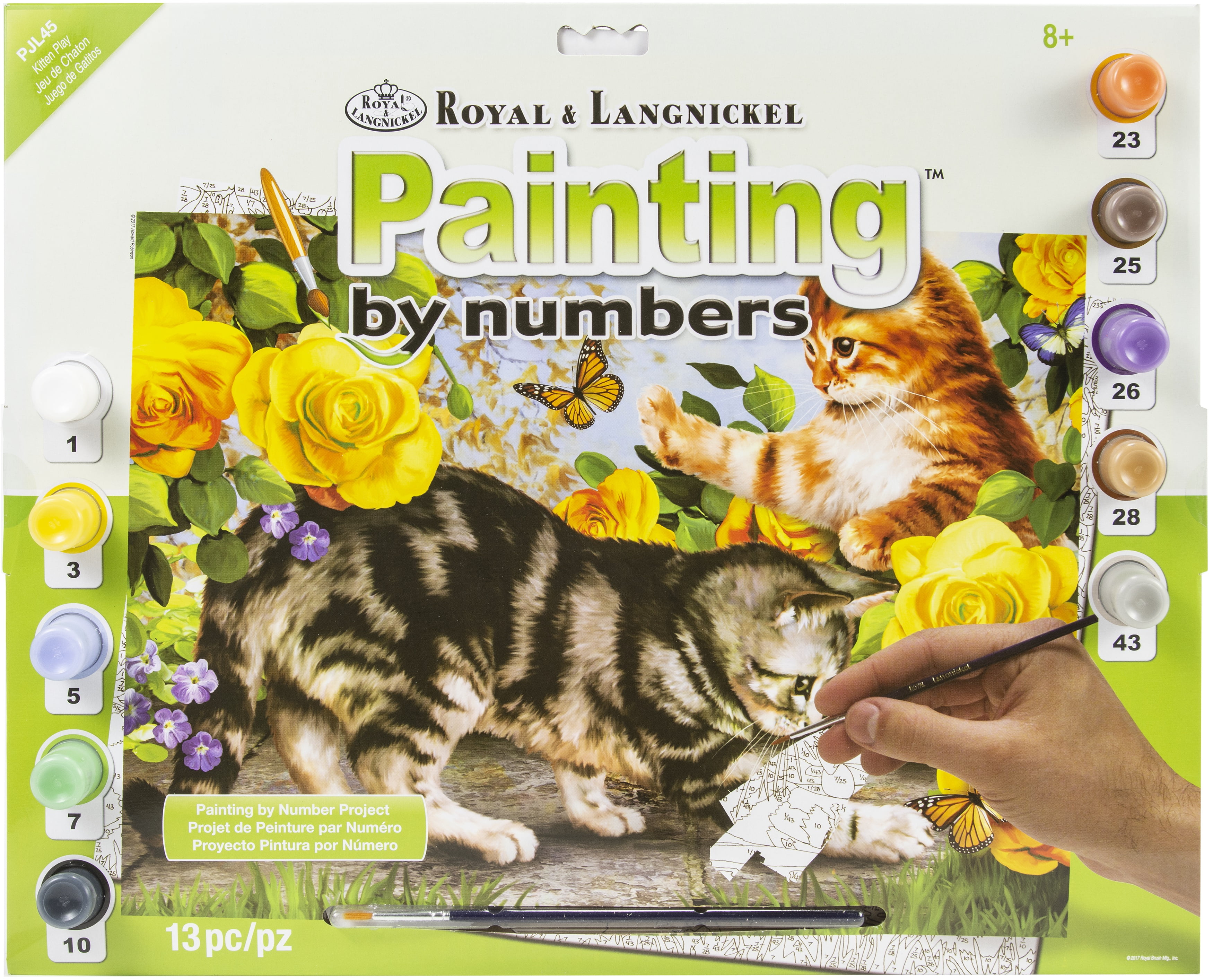 Royal & Langnickel Painting by numbers™ 13pc Kitten Play Painting ...