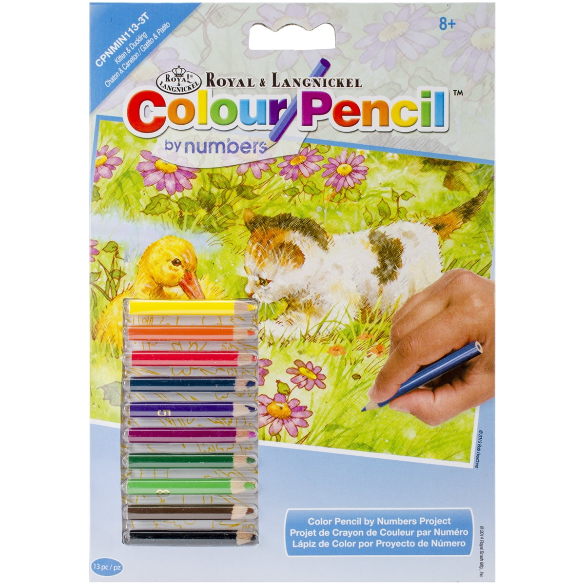 Royal & Langnickel(R) Mini Color Pencil By Number Kit 5"X7"-Kitten ...