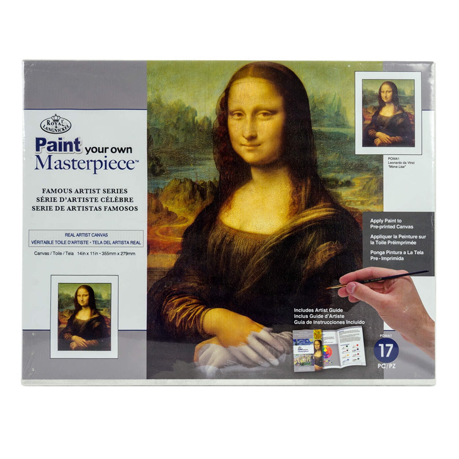 POMA1 | Paint your own Masterpiece™ 17pc 14" x 11" Mona Lisa by ...