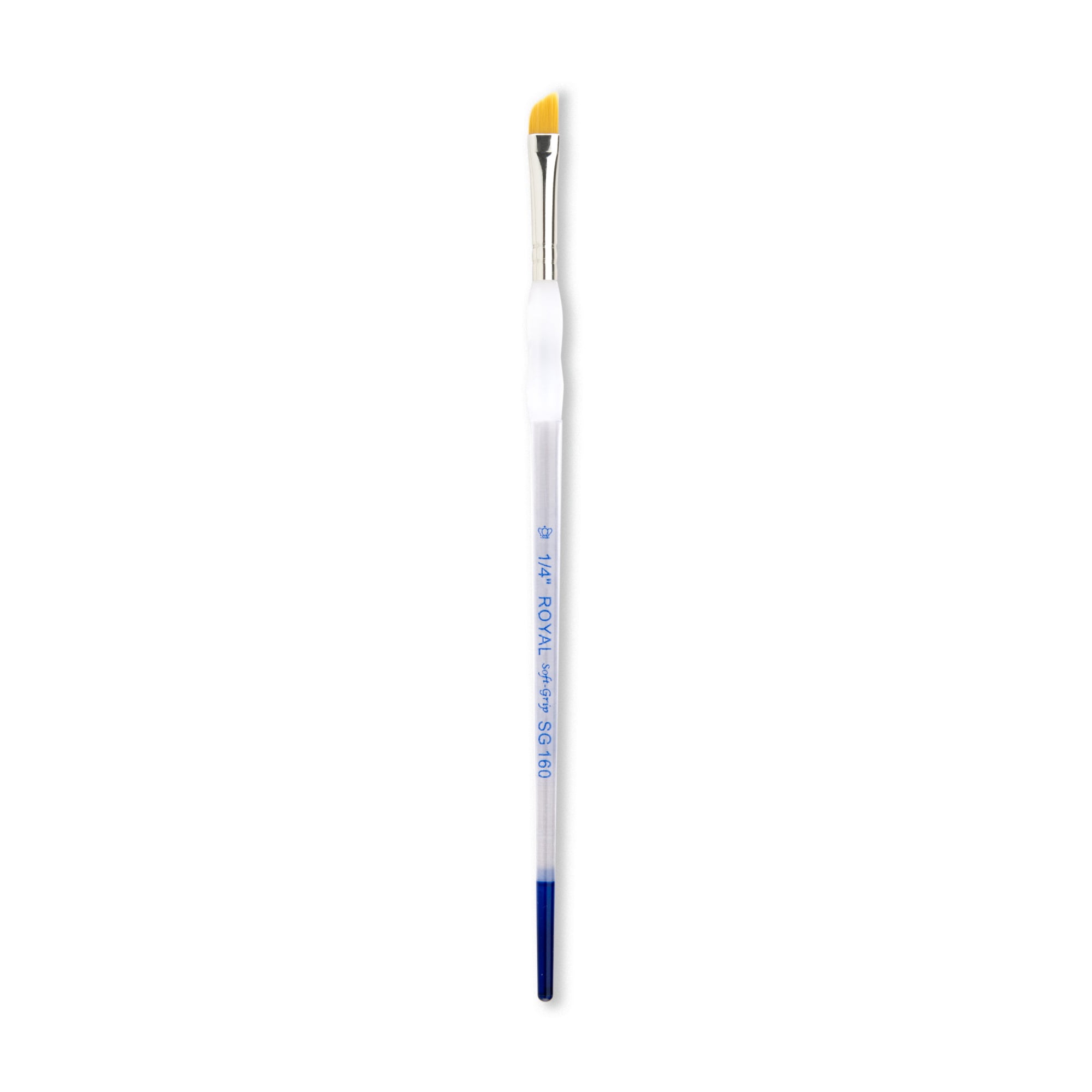 Royal & Langnickel Soft Grip Gold Taklon Brush Angular 1/4" - Walmart.com