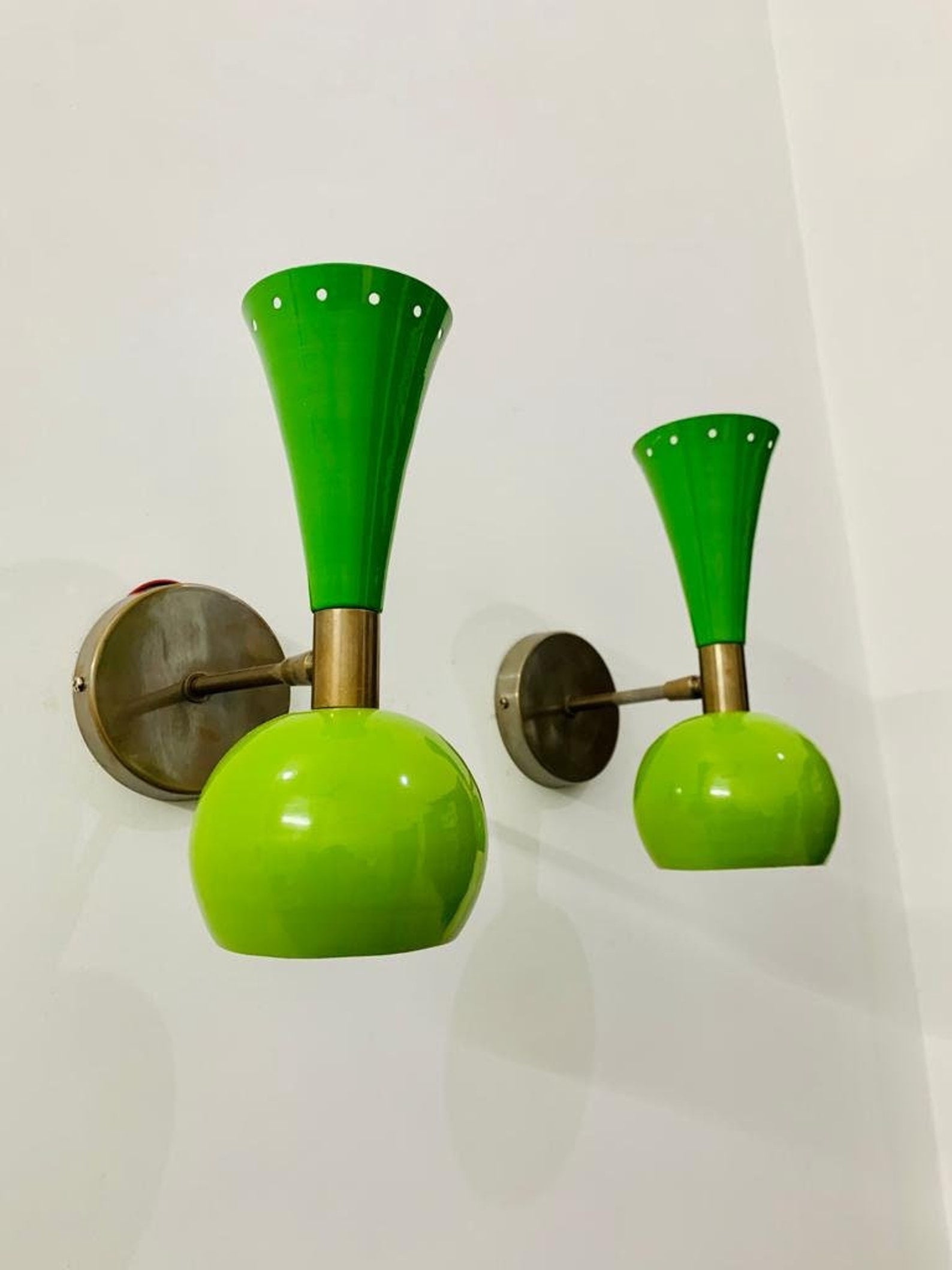 Royal Lights Diabolo Indoor Wall Sconce Metal and Brass Stilnovo Style ...
