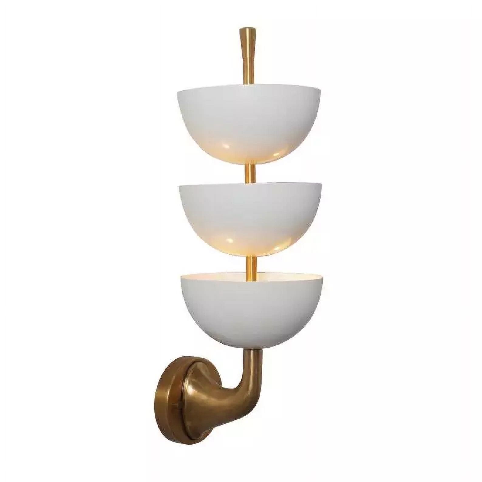 Royal Lights Indoor 3 Light Dome Arm Stilnovo Style Wall Mid Century ...