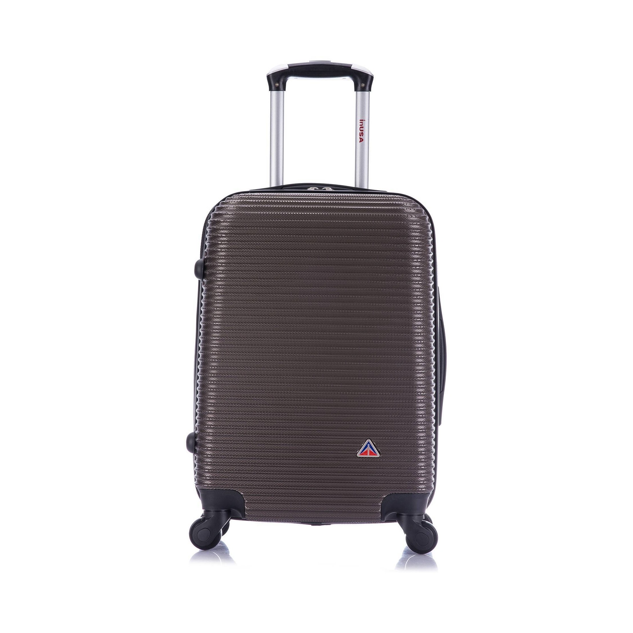 Royal Lightweight Hardside Carry On Spinner Suitcase - Brown - Walmart.com