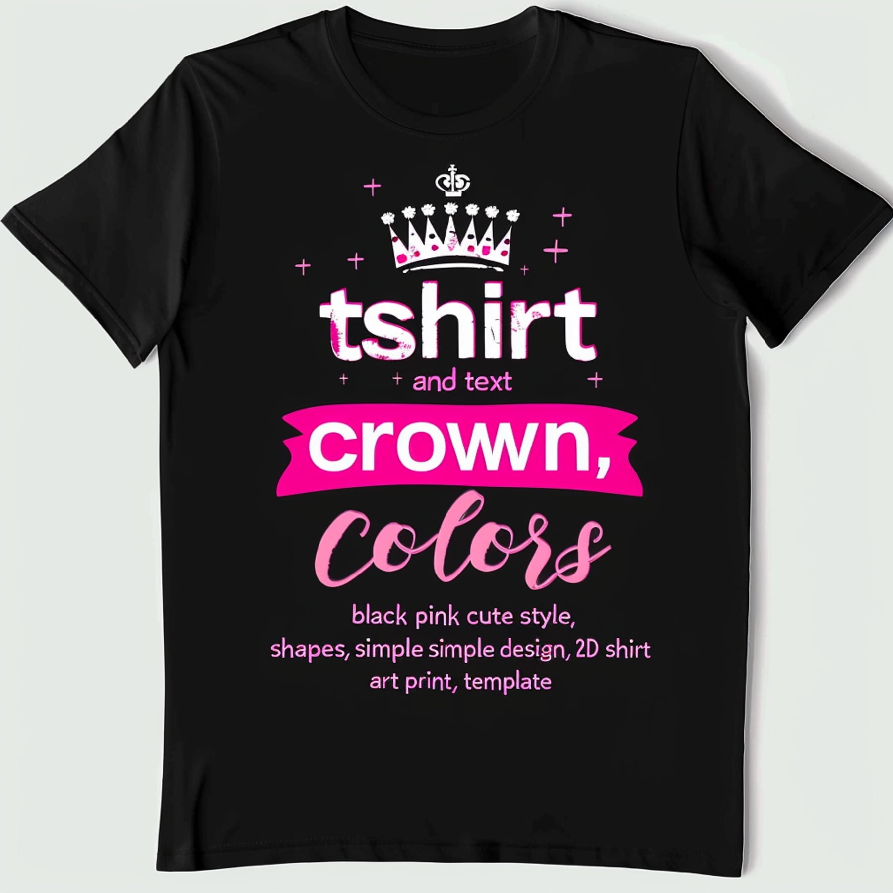 Royal Love: YOU ARE MY Routing Queen Black T Shirt with Pink Crown ...