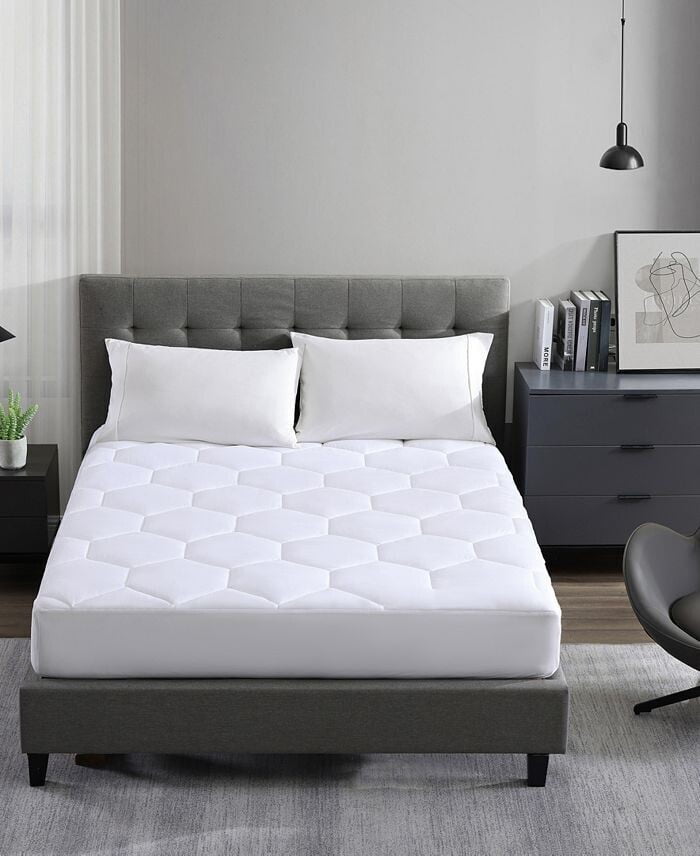Royal Luxe Water-Resistant Quilted Down Alternative Mattress Pad, King ...